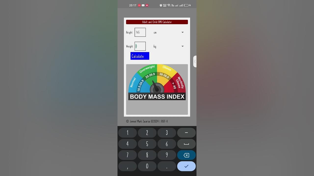 BMI CALCULATOR | My first APK BSIT-II hahahahah - YouTube