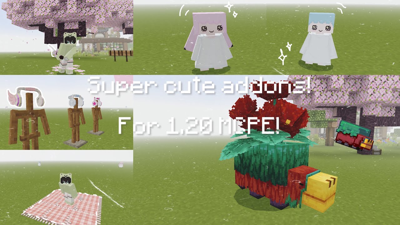 CUTE addons for 1.20 MCPE and Bedrock! | cinnamocooki {Y2K headphones ...