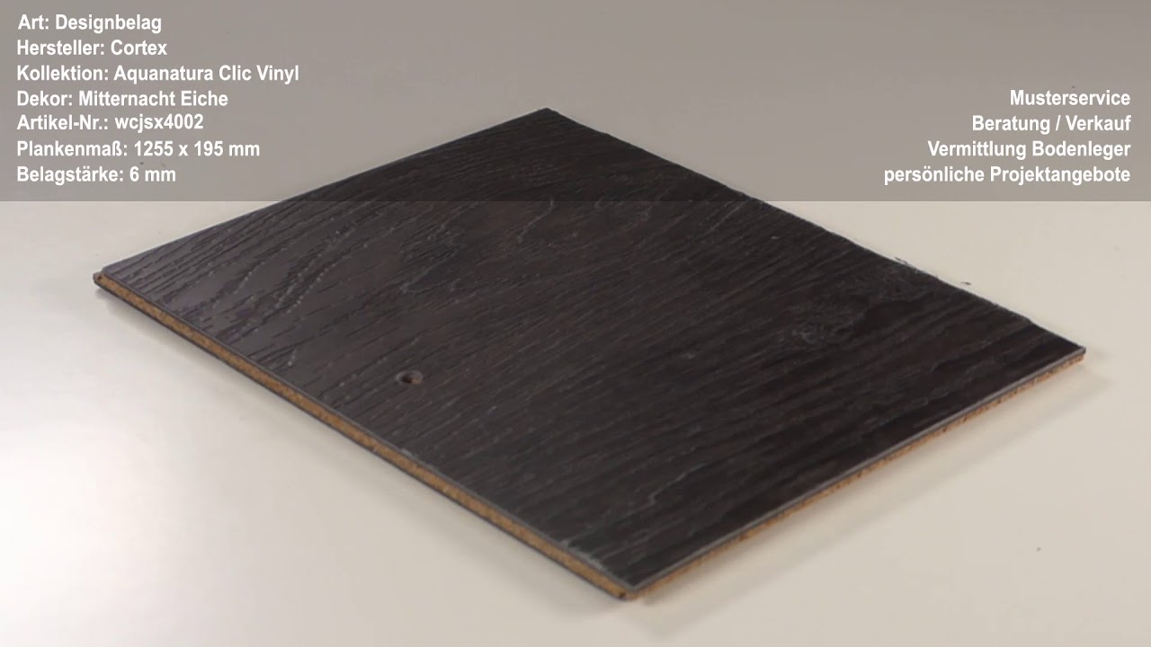 wcjsx4002 Cortex Aquanatura Clic Vinyl Mitternacht Eiche Designbelag ...