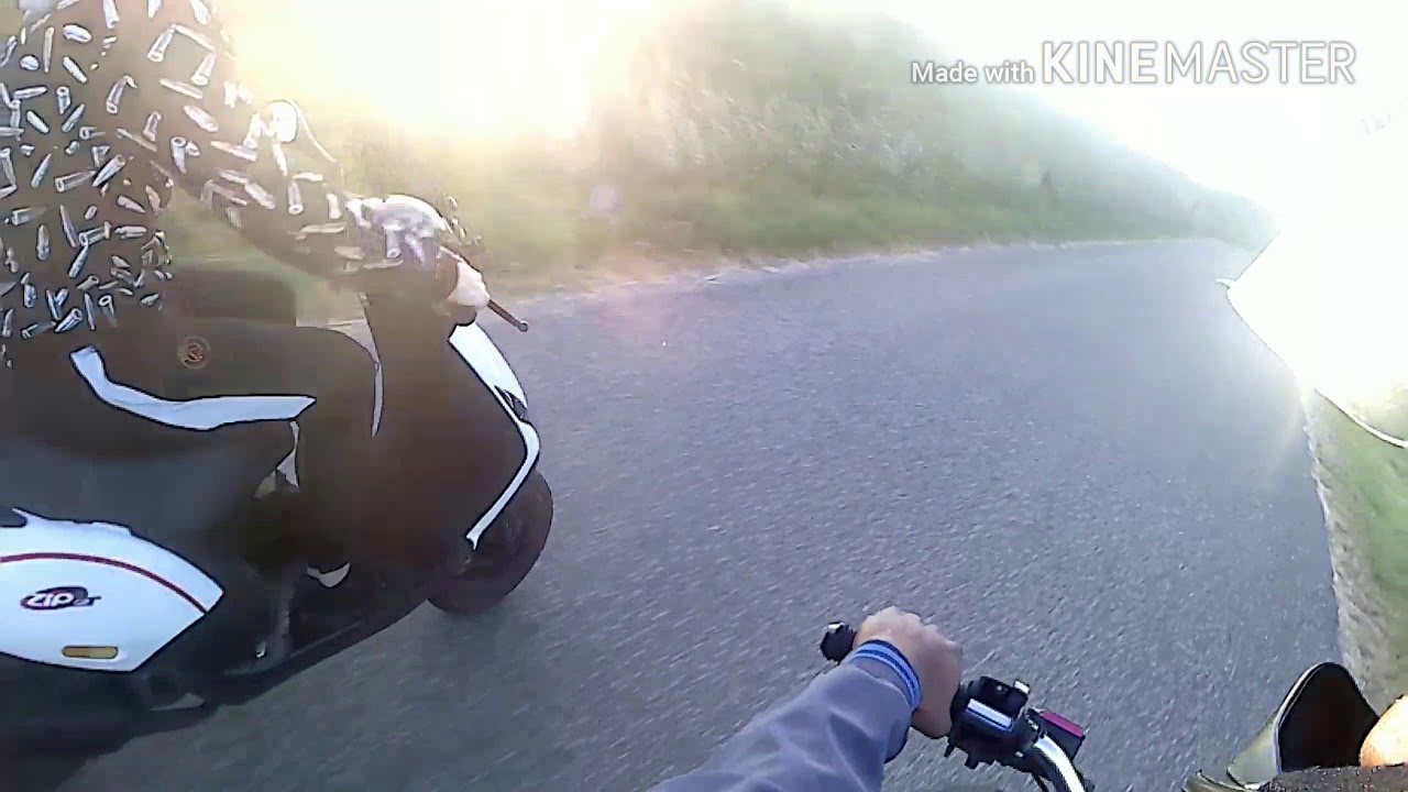 Yamaha Aerox 50cc Piaggio zip 50cc 180cc wheelies - YouTube