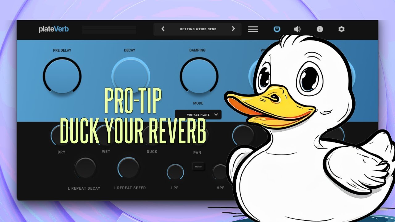 Pro Tip: Duck your reverb (plateVerb, springVerb, spaceVerb v1.5) - YouTube