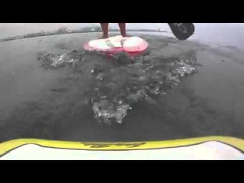 Larry Allison of Allison Sup Race Fins is showing Water Flow of a ...
