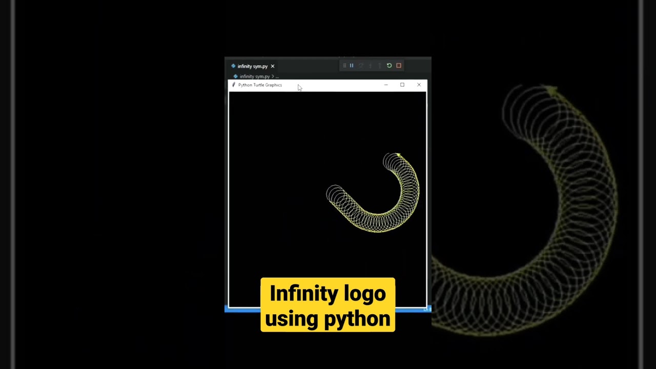Making infinity logo using python||coding status||#shorts #python #coding #programming #infinity ...