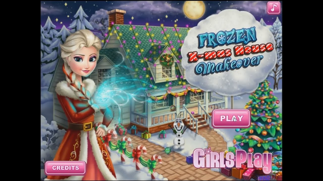 Disney Princess Elsa Frozen House Makeover Christmas Game For Little ...