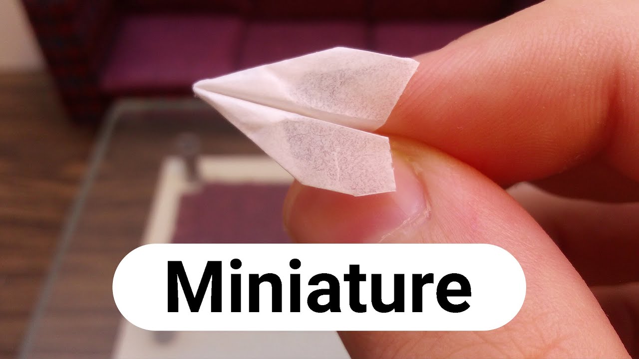 Miniature paper plane ASMR mini paper airplane - YouTube