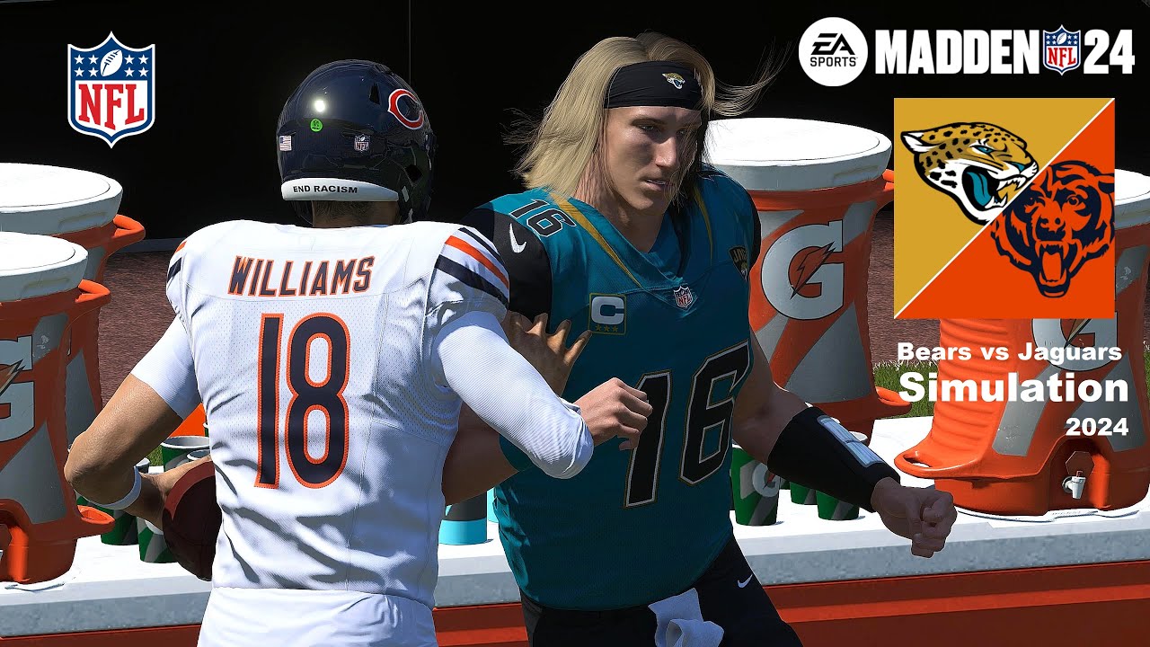 Madden 24 Bears vs Jaguars Sim 2024-2025 Full 15 Minute Quarters ...