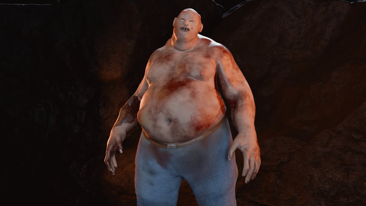 Realistic Fat Zombie 3D Model for Games - YouTube
