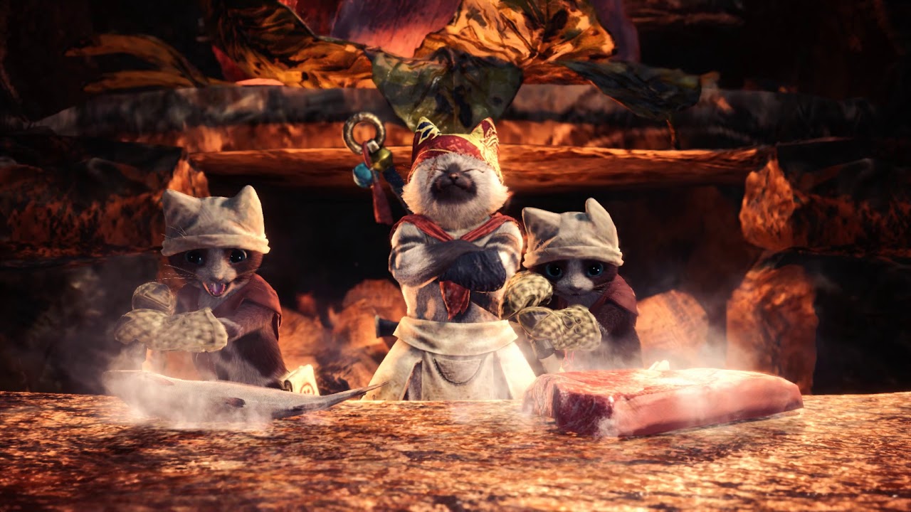 Monster Hunter World - The Food Scene is just amusing - YouTube