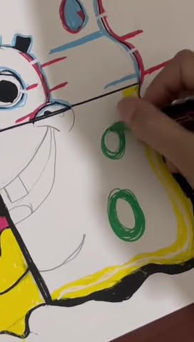 Drawing GLow SpongeBob - YouTube