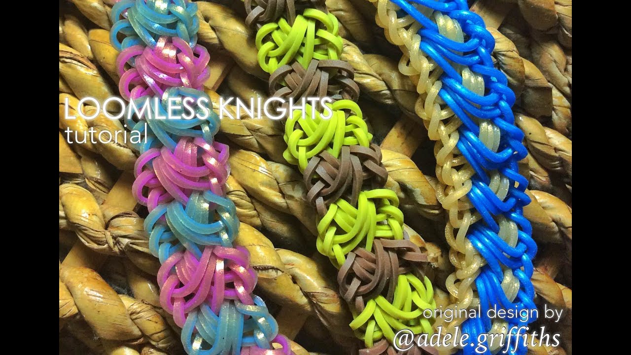 LOOMLESS KNIGHTS Hook Only bracelet tutorial - YouTube