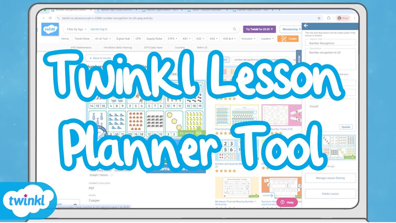 How to Use the Twinkl Lesson Planner Tool - YouTube