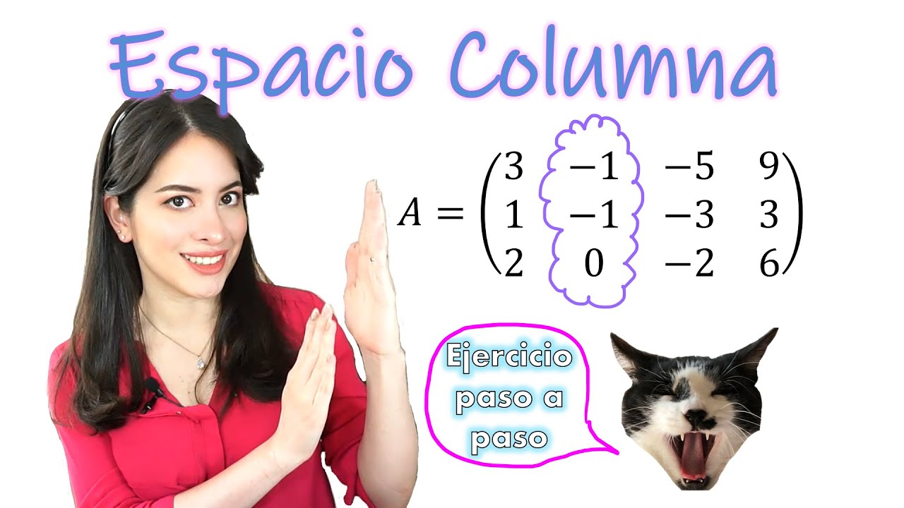ESPACIO COLUMNA, RANGO DE UNA MATRIZ - ÁLGEBRA LINEAL - YouTube