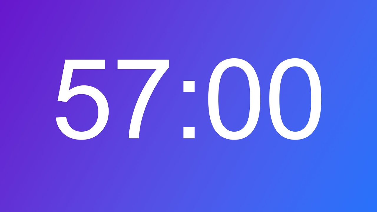 57 Minute Timer With Alarm - Alarmlı 57 Dakika Zamanlayıcı - YouTube