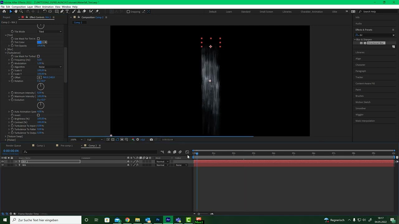 Aftereffects Waterfall Tutorial - YouTube
