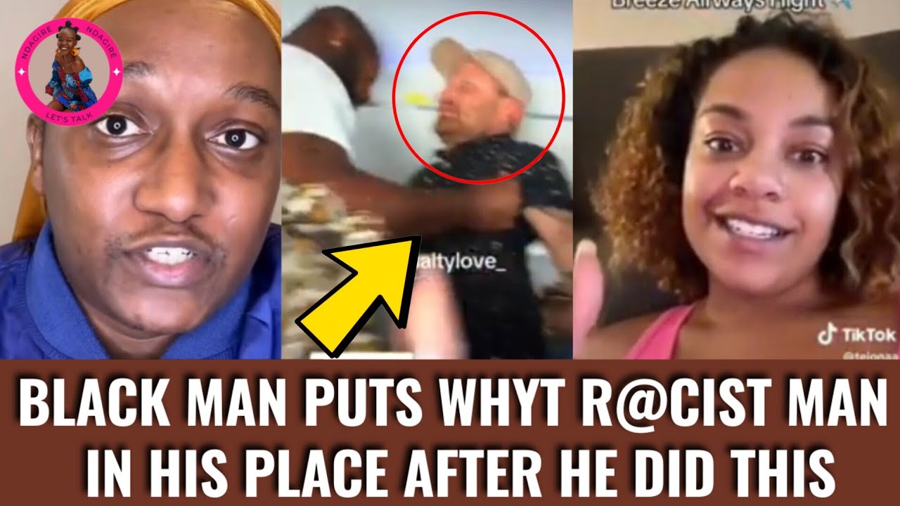 Must See; Black Man puts R@cist whyt Man in his place After He did this ...