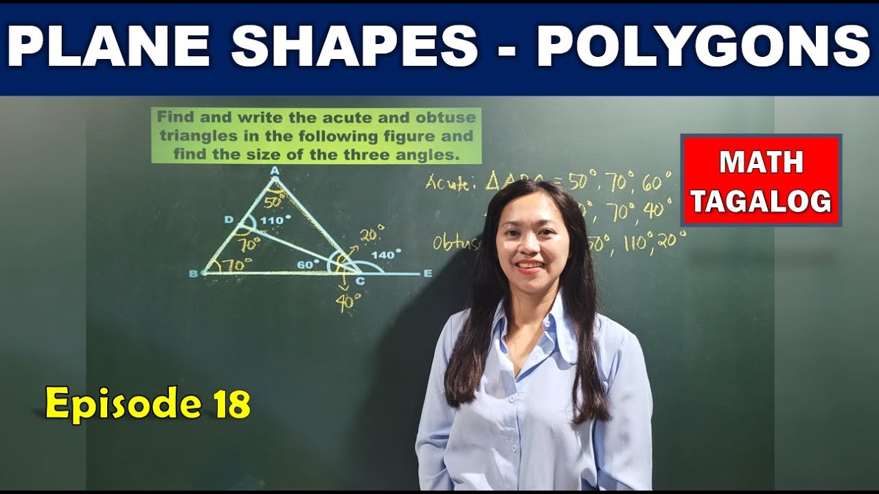 PLANE SHAPES - POLYGONS MATH (TAGALOG) - YouTube