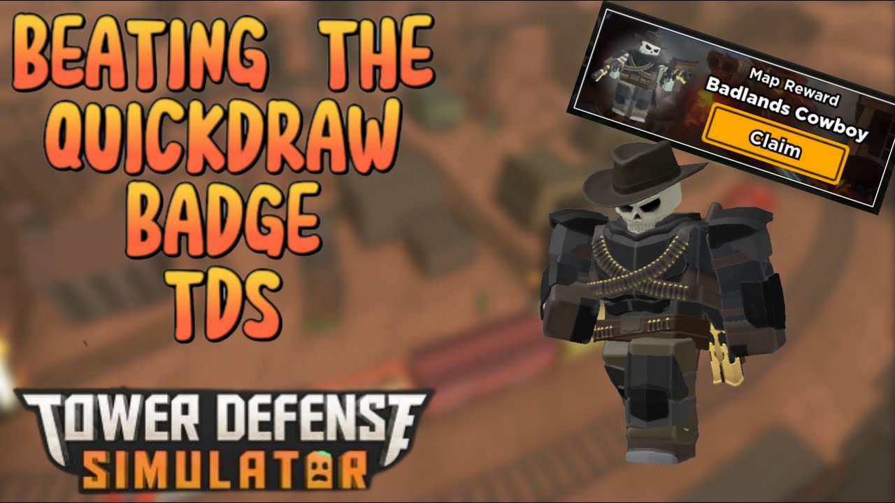 I Finally Beat The QuickDraw Badge! Tower Defense Simulator - YouTube