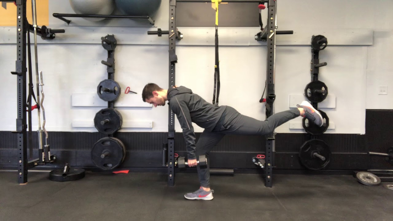 Hand supported single leg RDL - YouTube
