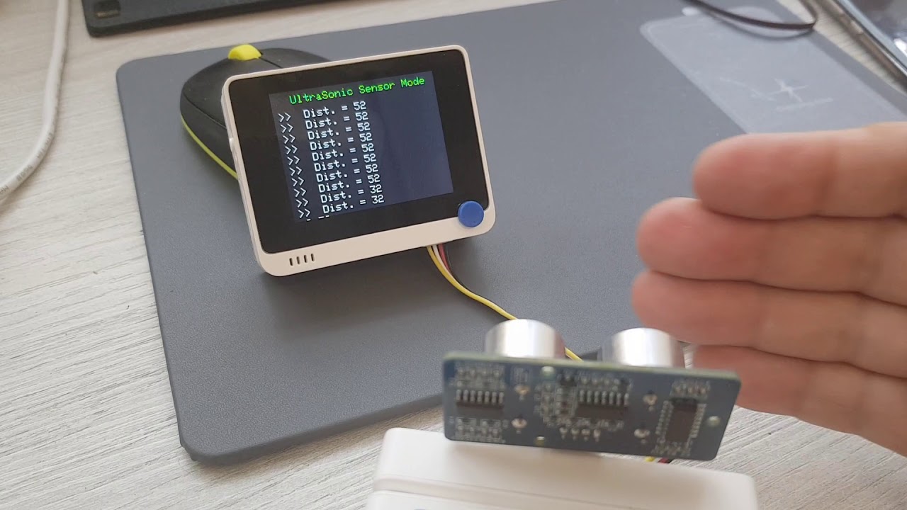Wio terminal with Grove UltraSonic Ranger - YouTube