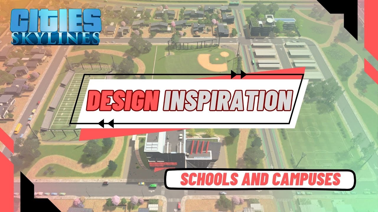 Cities Skylines DESIGN INSPIRATION | Schools and Campuses - YouTube