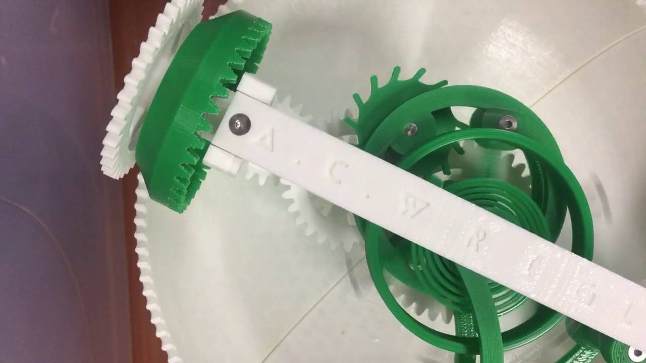 3 Axis Tourbillon 3D Print - YouTube