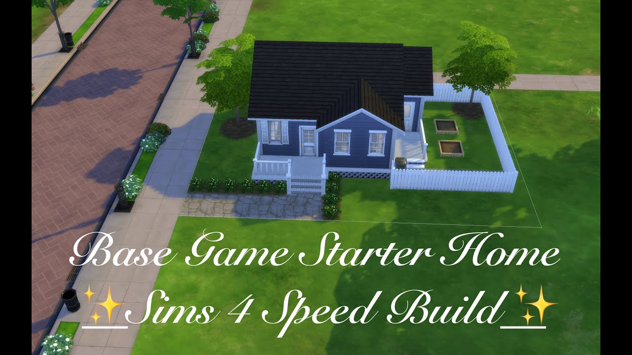 Base Game Starter Home- Sims 4 Speed Build - YouTube