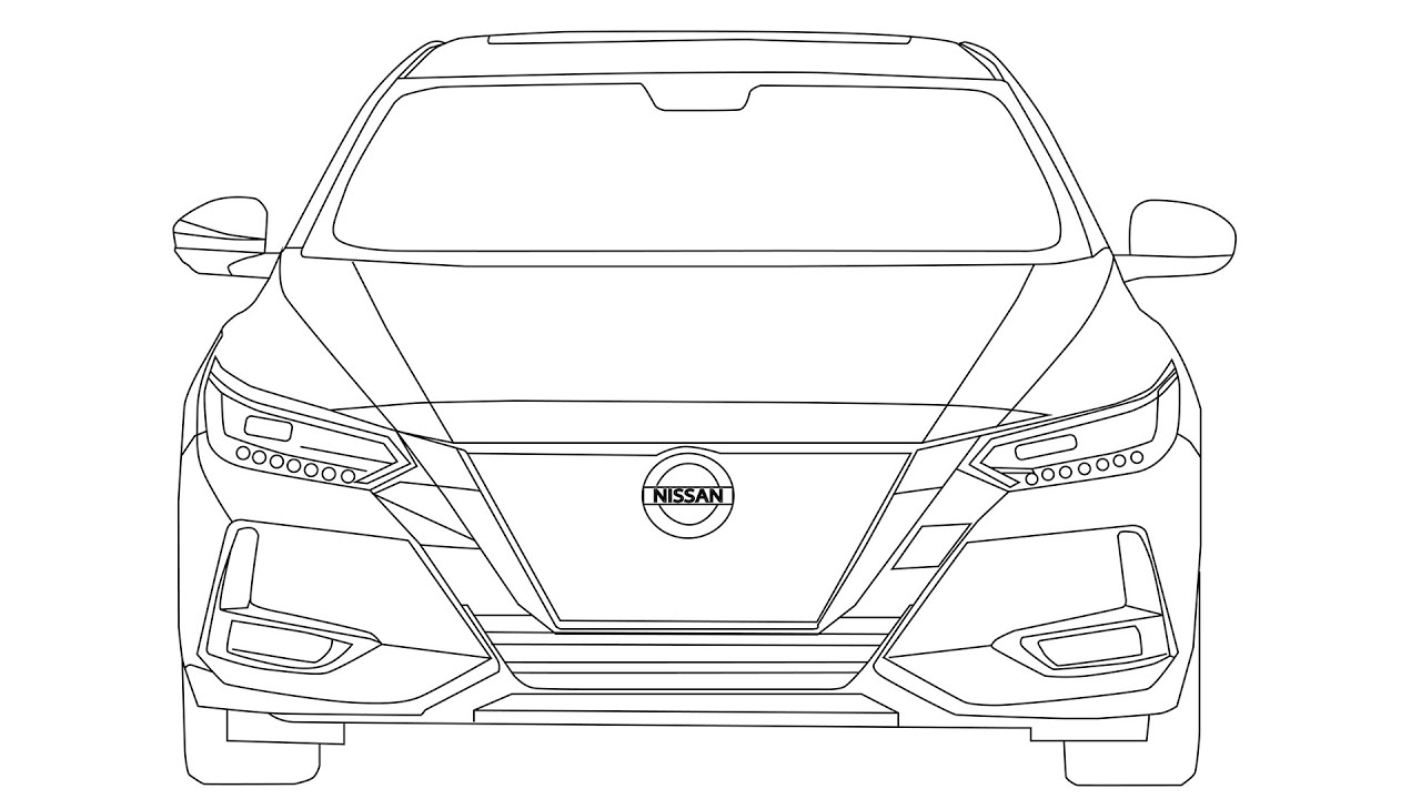 Nissan Sentra 2020 How to Create Digital Drawing Illustrator - YouTube