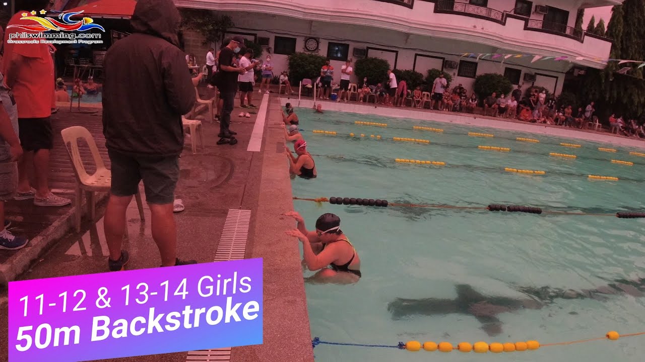 11-12 & 13-14 Girls 50m Backstroke - 2nd Dual Meet 2021 - YouTube