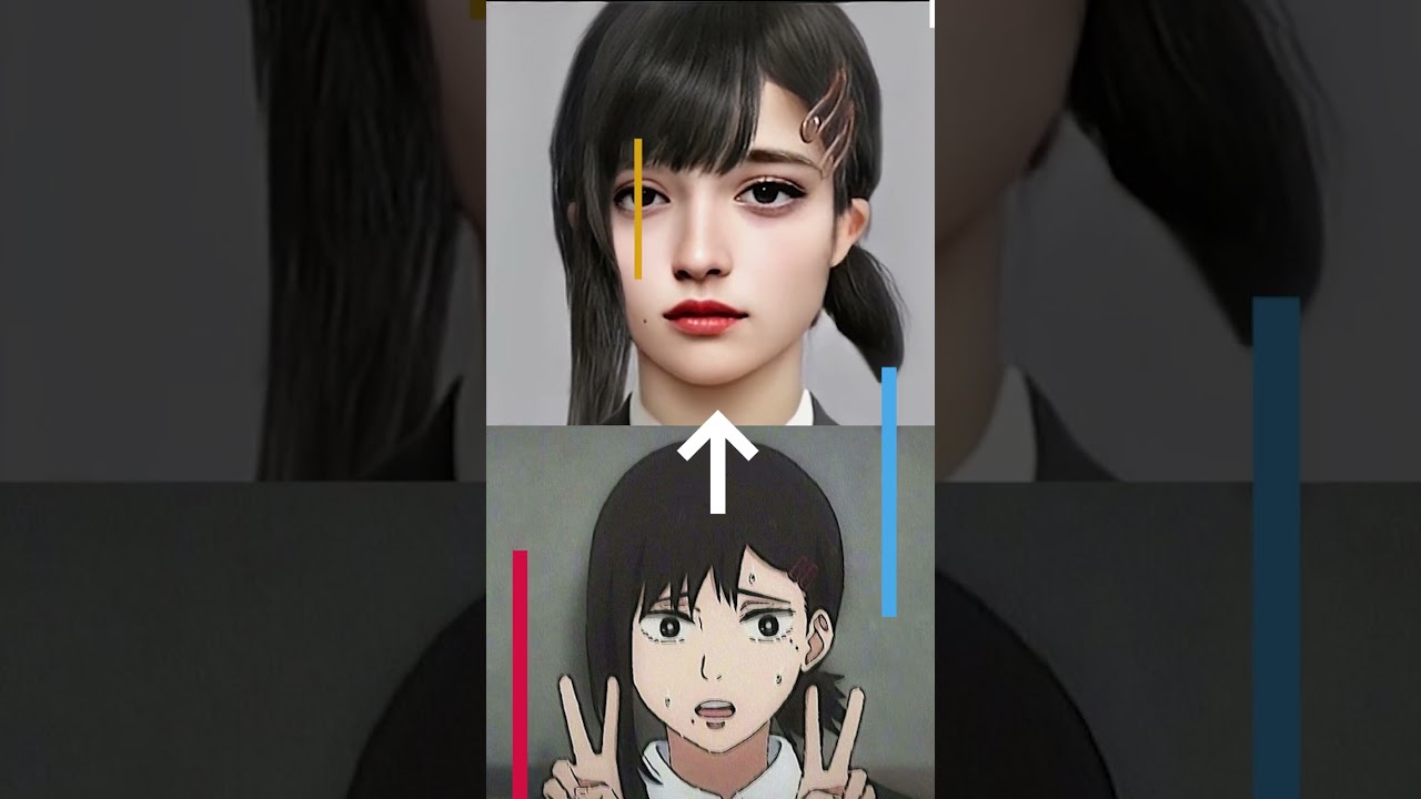 チェンソーマンをAI実写化-東山 コベニ/鏈鋸人的AI寫實化-東山小紅/Realistic chainsaw Man by AI-Kobeni ...