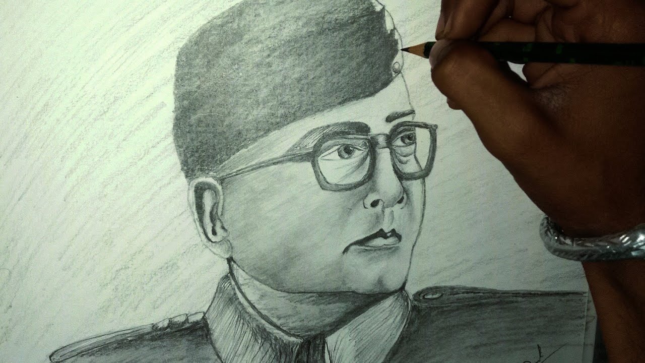 Subhash Chandra bose🔥🔥🔥 the freedom fighter drawing - YouTube