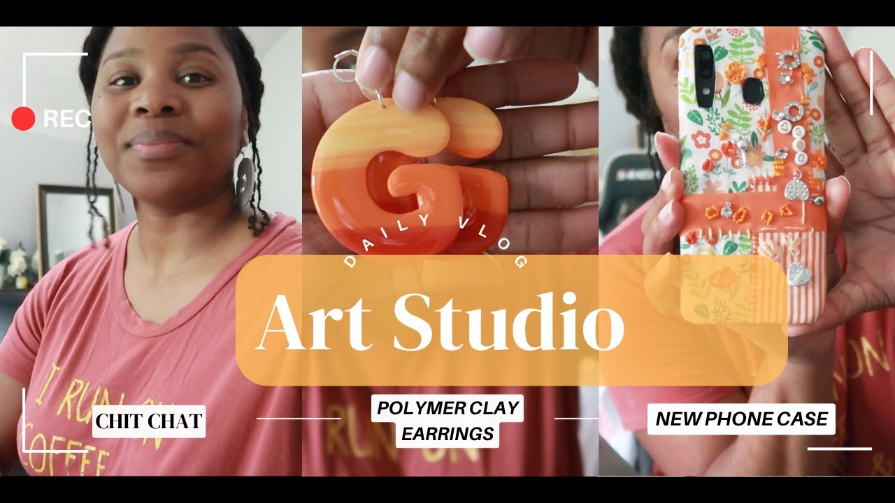 Art Studio Hang Out/chit chat/Polymer clay earrings/new phone case ...