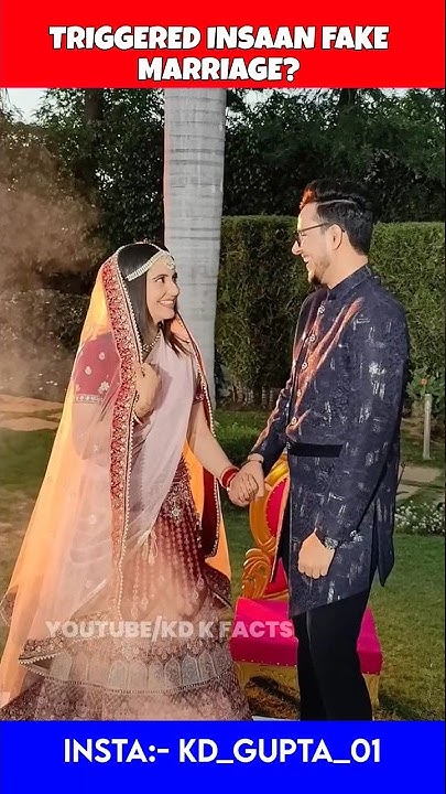 Triggered Insaan Fake Marriage ! Prank ? Triggered Insaan #shorts - YouTube