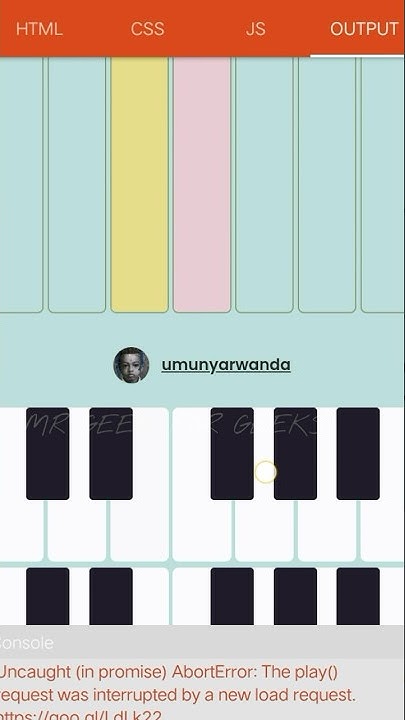 Make A Piano Using Programming Html Css Javascript Coding Chatgpt Sololearn