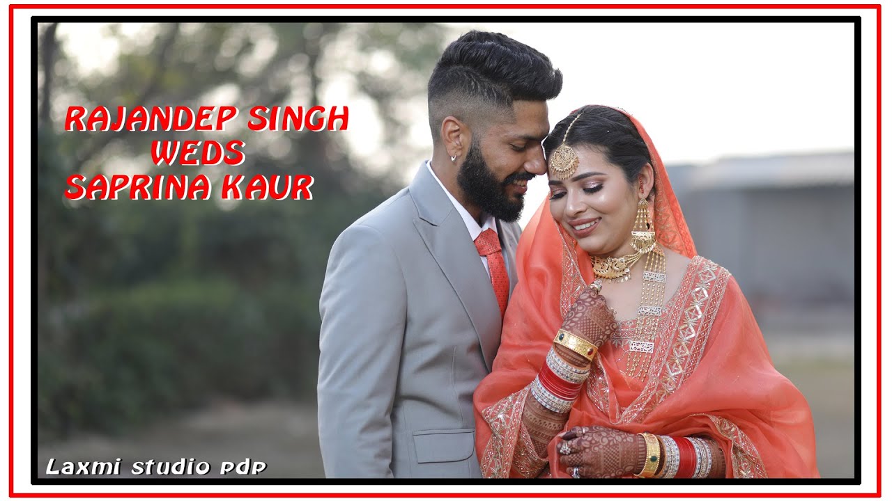 RAJANDEEP & SAPRINA,RECEPTION LIVE BY LAXMI STUDIO PDP - YouTube