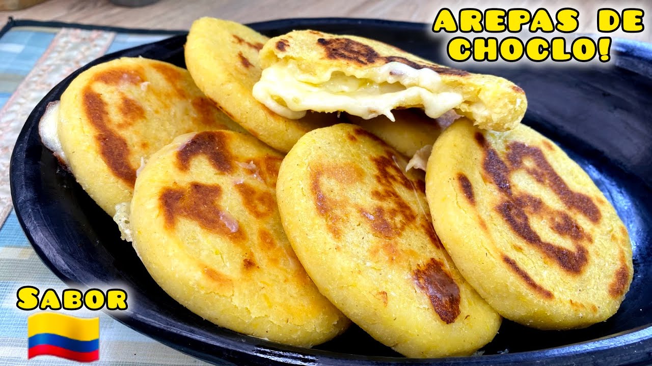 AREPAS DE CHOCLO RELLENAS DE QUESO, AUTÉNTICO SABOR COLOMBIANO! - YouTube