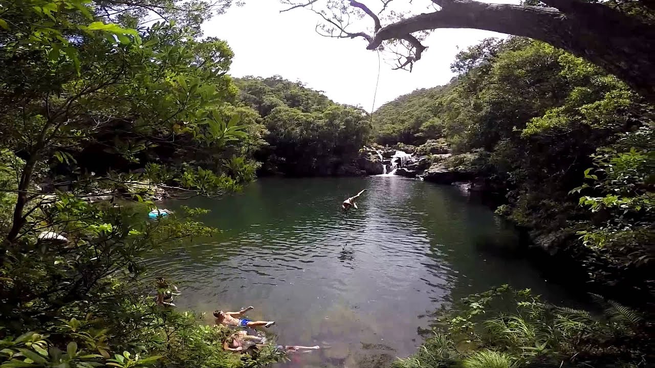 Aha Falls Cliff Jumping Okinawa Prefecture, Japan - YouTube