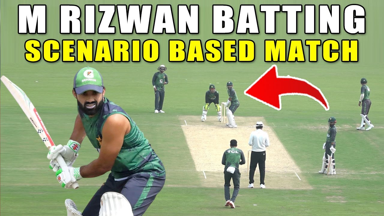 Highlights: Mohammad Rizwan Batting in Scenario Based Match | Red Ball ...