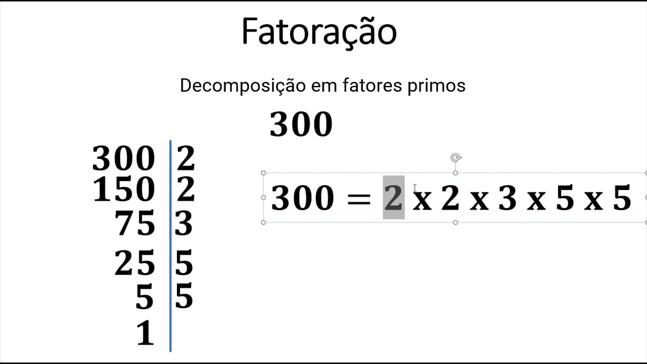 Fatoração Decomposição em fatores primos - YouTube