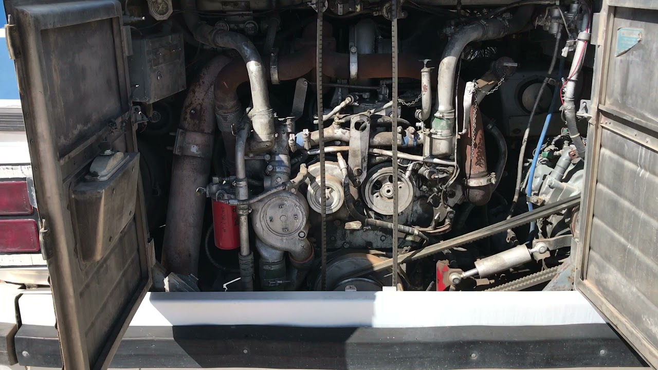 1992 MCI Passenger Bus Engine - YouTube