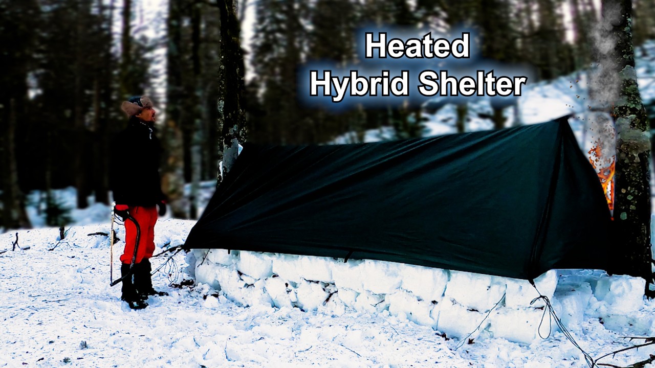 Cozy Winter Camping: Hybrid Snow Shelter, Unique Fire Start & Stunning ...