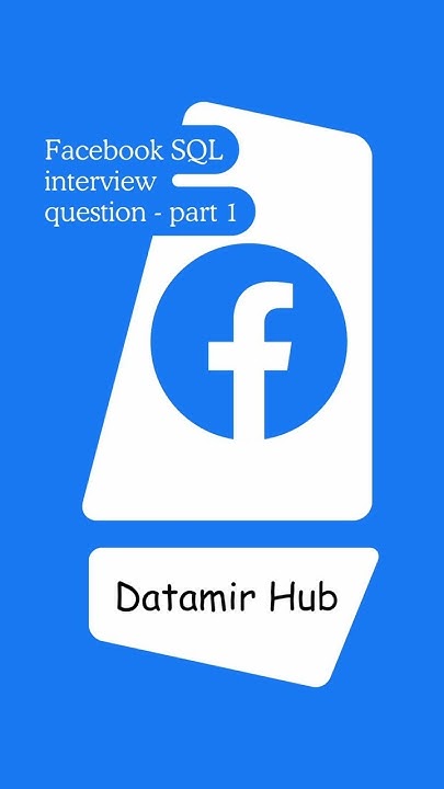 Facebook SQL interview question - Part 1 #shorts #data - YouTube
