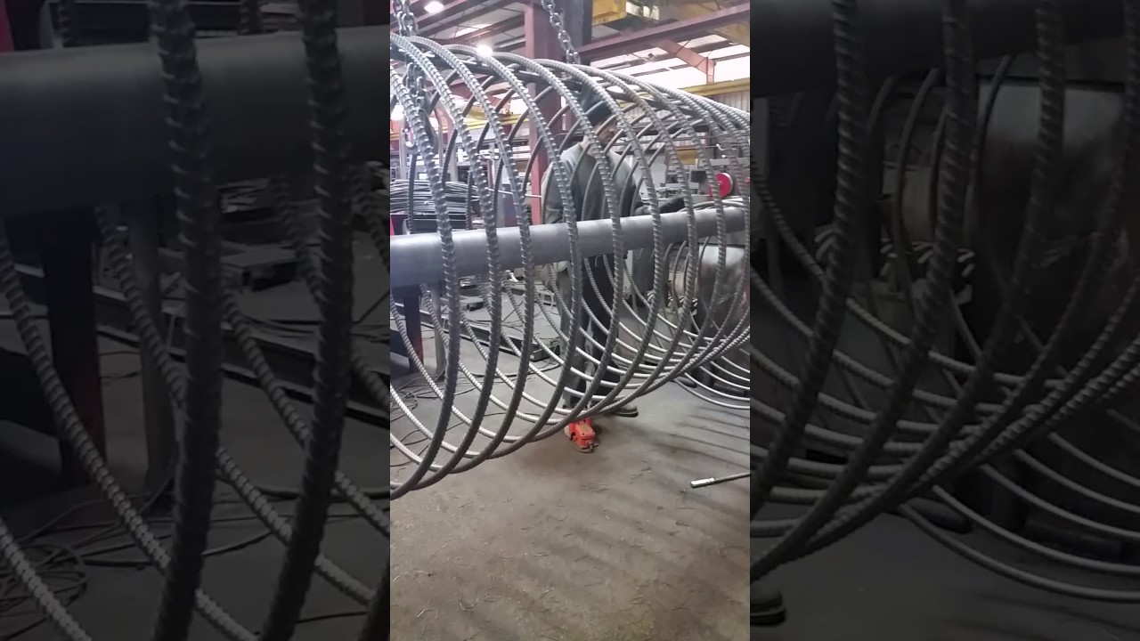 Rebar spiral machine 6 bar coil - YouTube