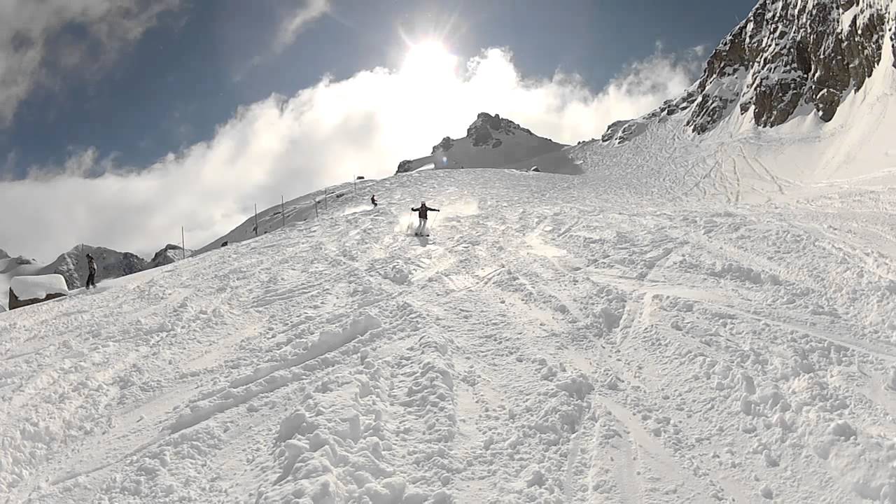 Skiing off Spanky's Ladder - Whistler Blackcomb - YouTube