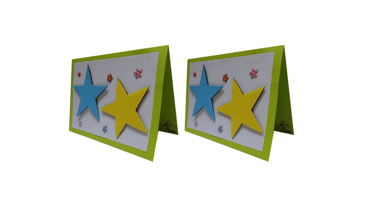 Papercraft: Christmas pop up cards | DIY 3D Star POP UP Card | Hand ...