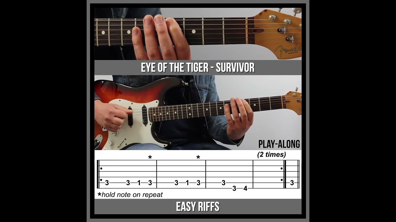 Easy Guitar Riffs - Eye of the Tiger - Survivor - The Easy Way! Chords ...