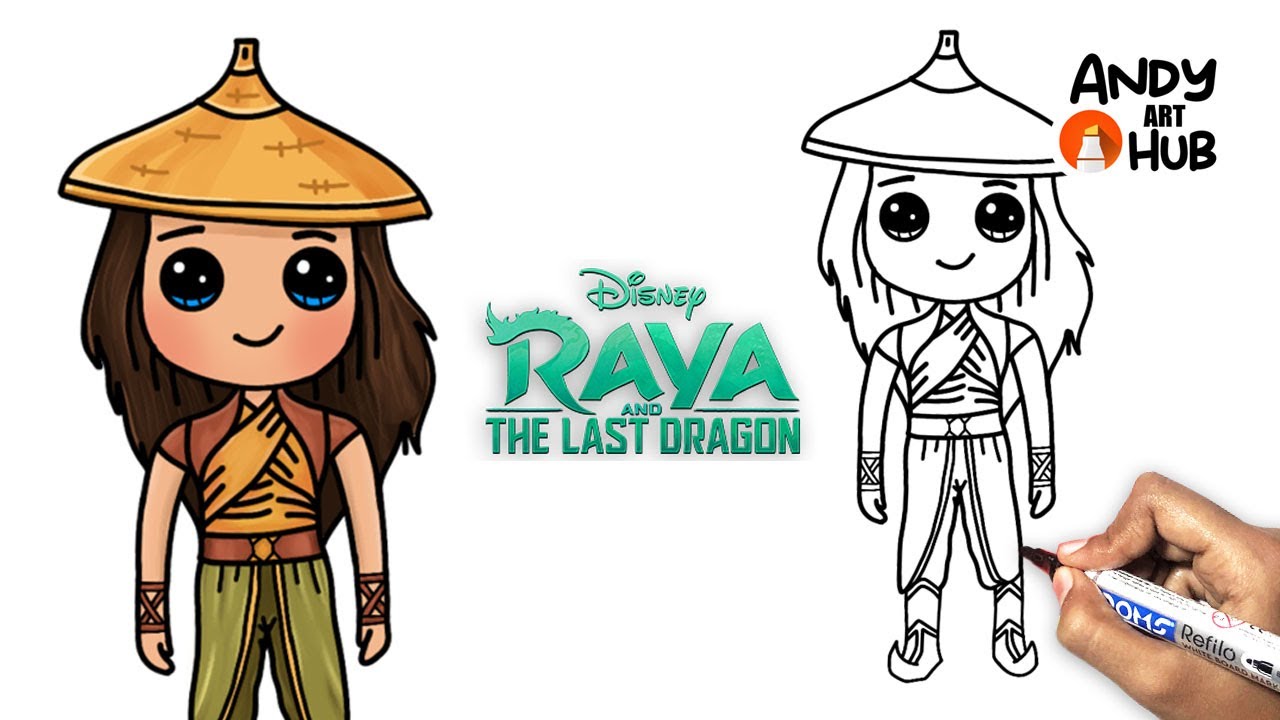 How to draw Raya | Raya and the Last Dragon | Disney Princess Raya ...