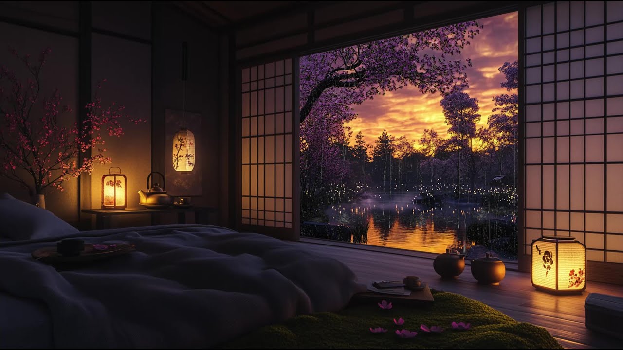 Gentle Rain And Blossoms In Nara - Serene Japanese Ambiance | Study ...
