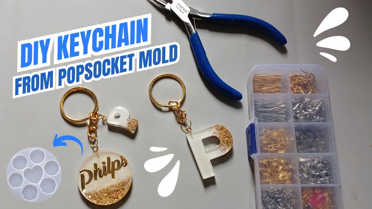 Beginner complete video to make resin keychain from 2 different molds ...