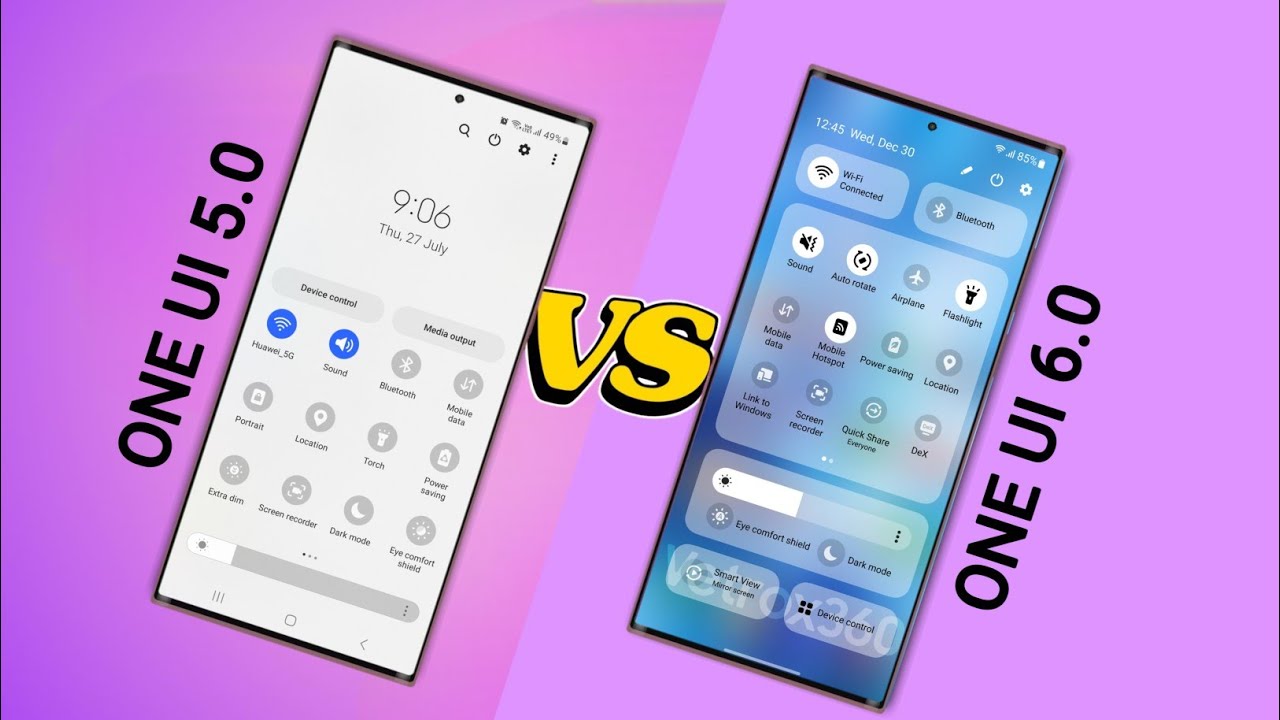 ONE UI 5.0 vs ONE UI 6.0 😍 COMPARISON - BEST IN ANDROID 🔥 - YouTube