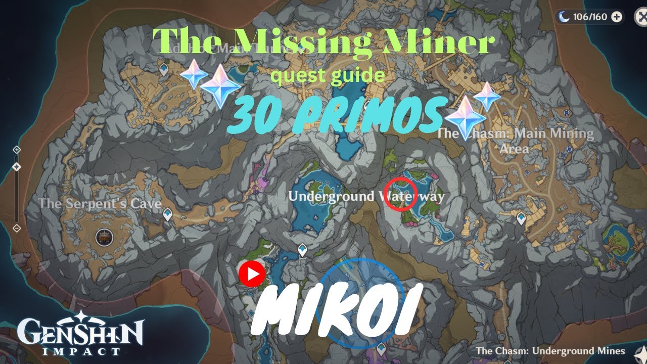 The Missing Miner Quest Guide | 30 primos | LIYUE | Genshin impact ...